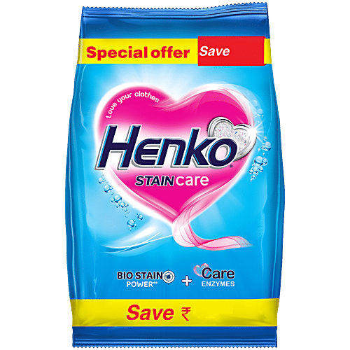 Buy Henko Detergent Powder - Stain Champion 1 kg Online at Best Price ...