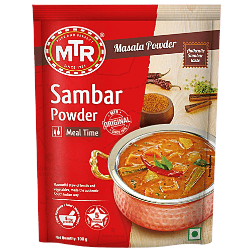 Buy MTR Powder - Sambar 100 gm Pouch Online at Best Price. of Rs 67 ...