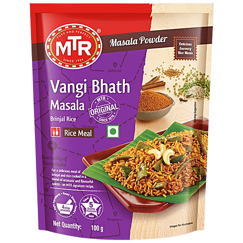 Buy MTR Powder - Brinjal Rice/Vangi Bath 100 gm Pouch Online at Best ...