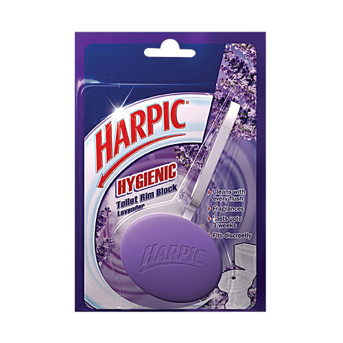 Buy Harpic Hygienic Toilet Rim Block, Lavender 26 gm Online at Best ...