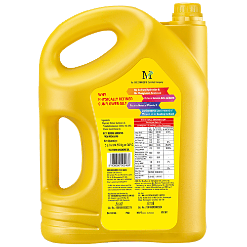 Buy Sunpure Refined Sunflower Oil 5 Ltr Can Online At Best Price of Rs ...