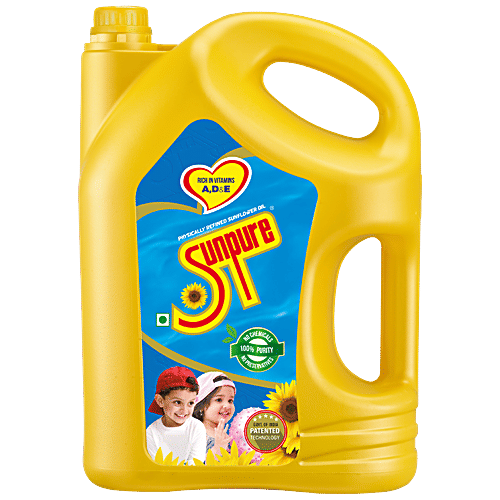 Buy Sunpure Refined Sunflower Oil 5 Ltr Can Online At Best Price of Rs ...