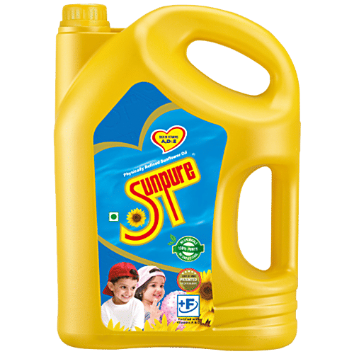 Buy Sunpure Refined Sunflower Oil 5 Ltr Can Online At Best Price of Rs ...