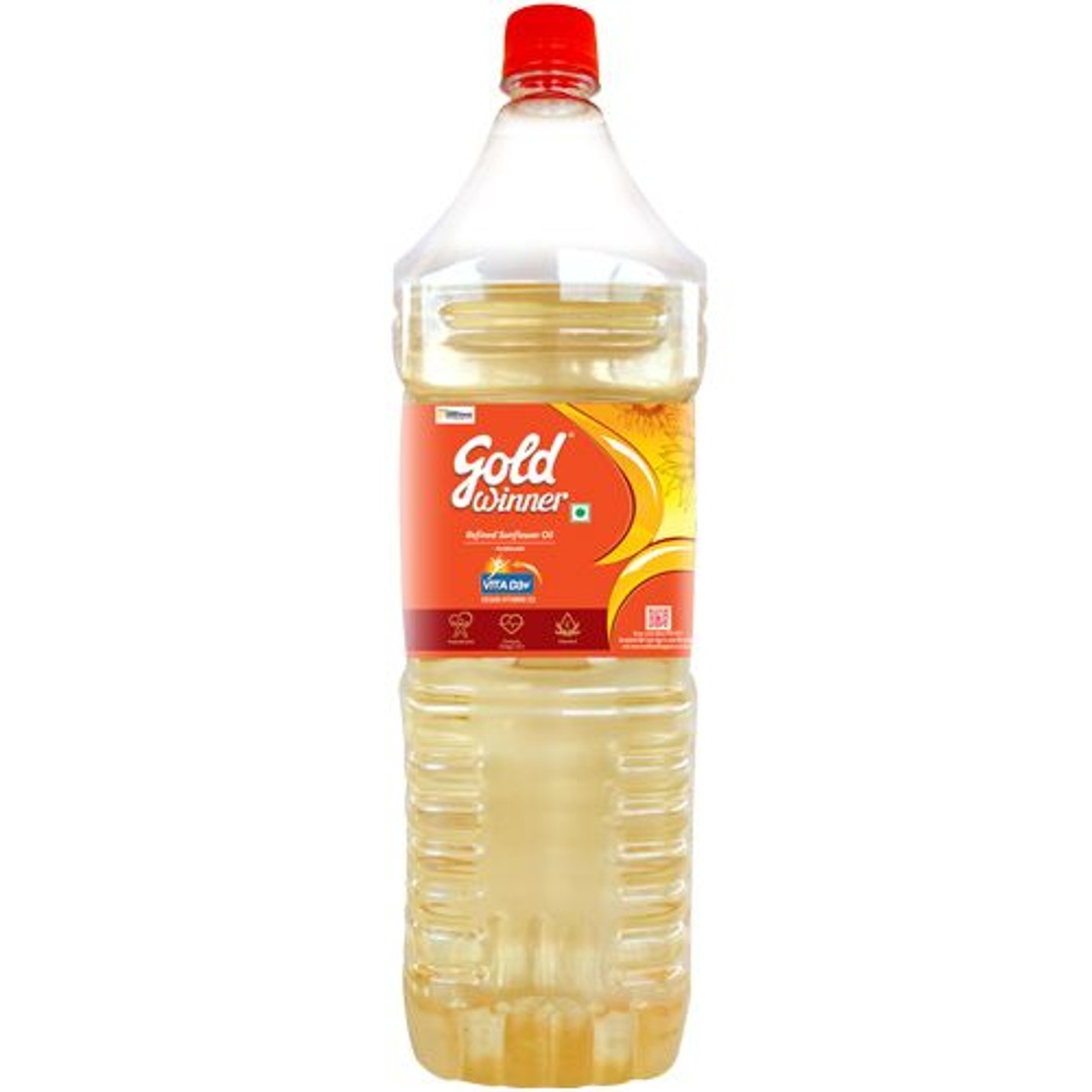Buy Gold Winner Refined Oil Sunflower 2 Ltr Jar Online at the Best ...