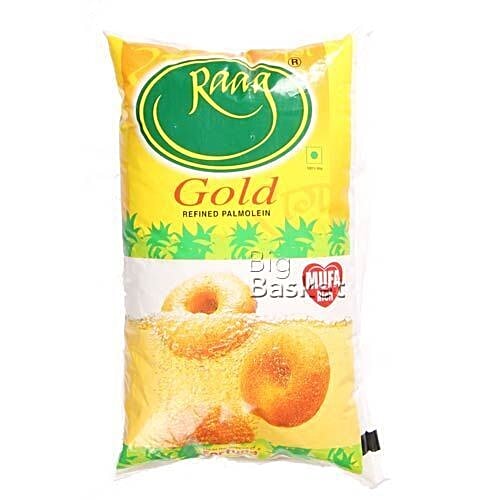 Buy Raag Gold Refined Oil Palmolein 1 Ltr Pouch Online at the Best ...