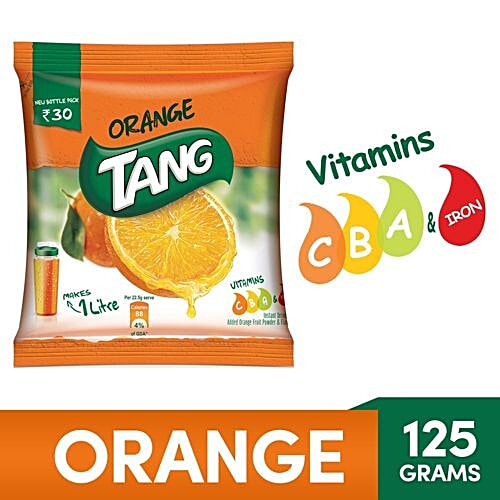 Buy Tang Orange Instant Drink Mix 125 gm Pouch Online at Best Price. of ...