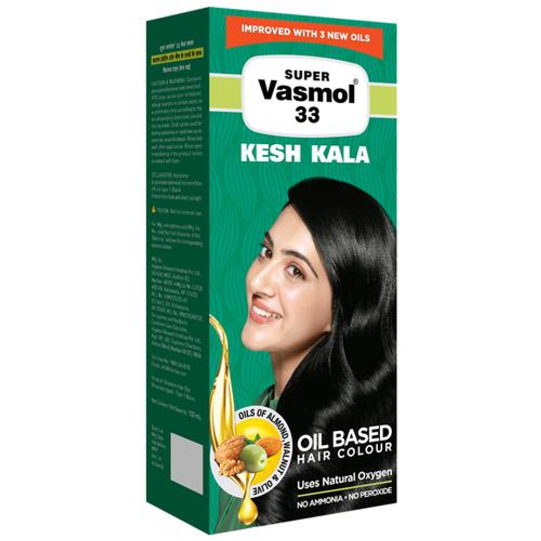 Buy Super Vasmol 33 Hair Dye Emulsion Type Kesh Kala 100 Ml Online at ...