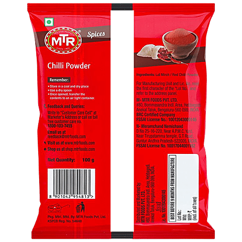 Buy Mtr Chilli Powder 100 Gm Pouch Online At Best Price of Rs 66.50 ...