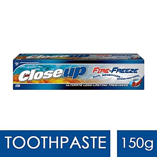 Close Up Toothpaste Fire Freeze
