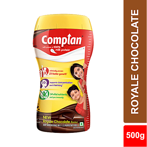 Buy Complan Health Drink Chocolate Flavour 500 g Bottle Online At Best ...