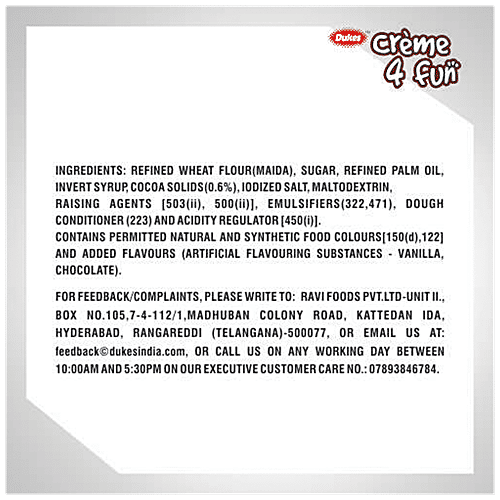 Buy Dukes Chocolate Biscuits Cream 4 Fun 150 Gm Pouch Online at the ...