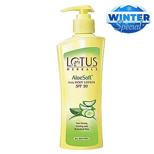 Buy Lotus Herbals Body Lotion Aloe Soft All Skin Types 250 Ml Online at ...