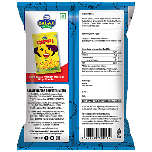 Buy Balaji Wafers Magic Masala Potato Snacks 150 Gm Pouch Online at the ...