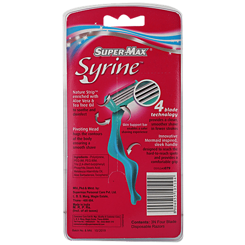 Buy Super Max Syrine - Disposable Razors For Women 3 pcs Online at Best ...