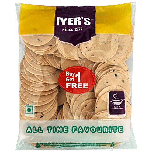 Buy Iyers Papad - Masala (Round Chips) 120 gm Pouch Online at Best ...