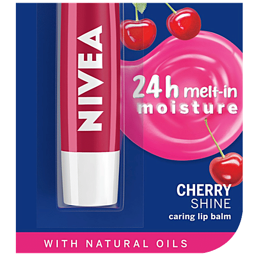 Buy Nivea Fruity Shine Lip Moisturiser Cherry 48 Gm Online At Best ...