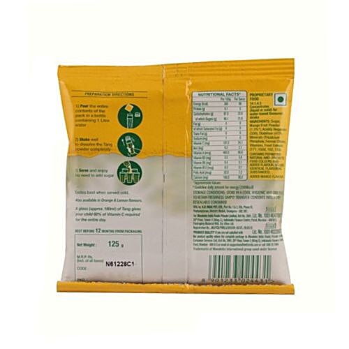 Buy Tang Instant Drink Mix Mango 125 Gm Pouch Online at the Best Price ...