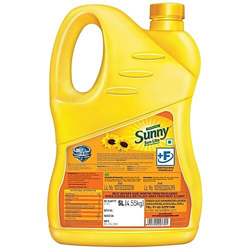 Buy Sunny Sunflower Oil Lite 5 Ltr Jar Online at the Best Price of Rs ...