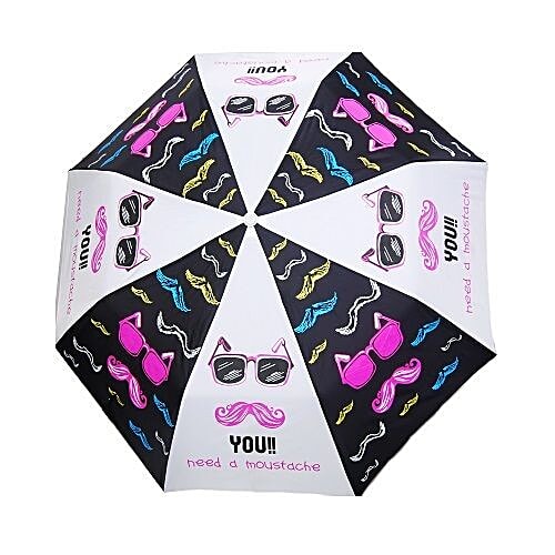 Buy Cheeky Chunk Umbrella Moustache 3 Fold 1 Pc Online at the Best ...
