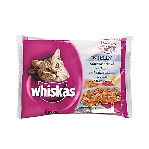 Buy Whiskas Wet Cat Food - Tuna, Cod, Prawn & Salmon, For Adult Cats ...