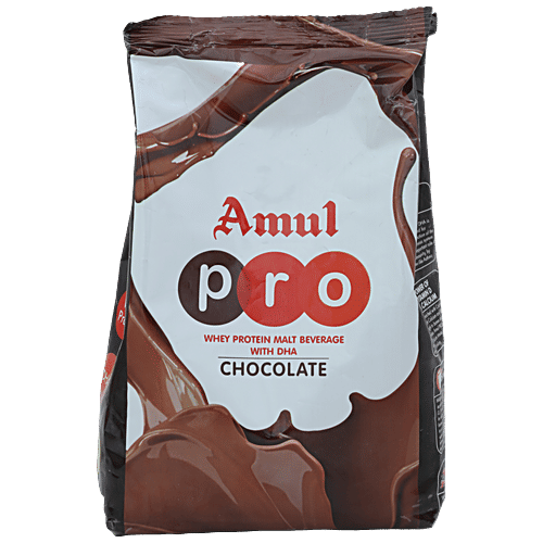 Buy Amul Pro Whey Protein Malt Beverage Health Drink With Dha Chocolate ...