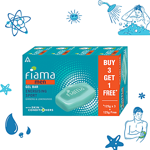 Buy Fiama Gel Bathing Bar Energizing Sport For Men 125 Gm Online at the ...