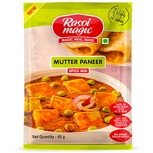 Buy Rasoi Magic Spice Mix Mutter Paneer 45 Gm Online at the Best Price ...
