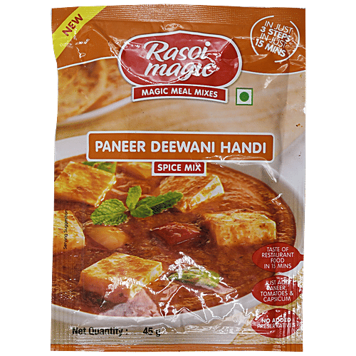 Buy Rasoi Magic Spice Mix Paneer Deewani Handi 45 Gm Online at the Best ...