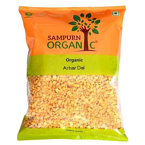 Buy Sampurn Organic Dal Arhar Toor Dal 500 Gm Pouch Online at the Best ...