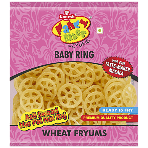 Buy Ganesh Papad Fancy Bites Fryums - Baby Ring Online at Best Price of ...