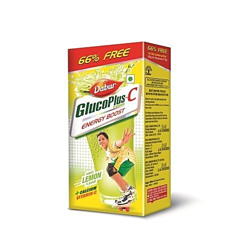 Buy Dabur Health Drink Gluco Plus C Energy Boost Lemon 100 Gm Online At ...