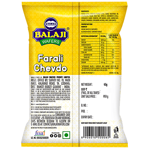 Buy Balaji Namkeen Farali Chevdo 60 Gm Pouch Online at the Best Price ...