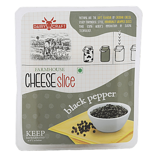 Buy Dairy Craft Cheese Slices Black Pepper 200 Gm Pouch Online At Best ...