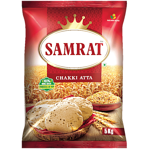 Buy Samrat Premium Chakki Atta 5 Kg Pouch Online at the Best Price of ...