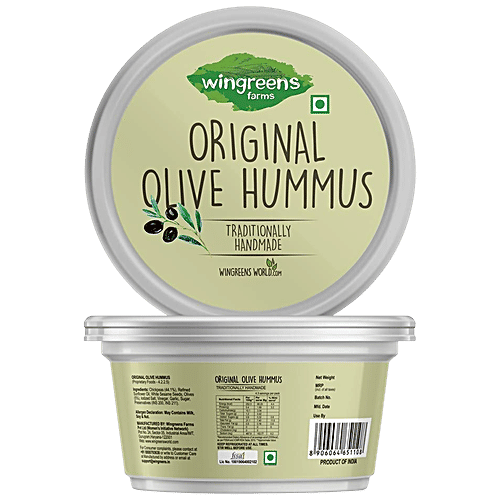 Buy Wingreens Farms Hummus Original Olive 150 Gm Online At Best Price ...