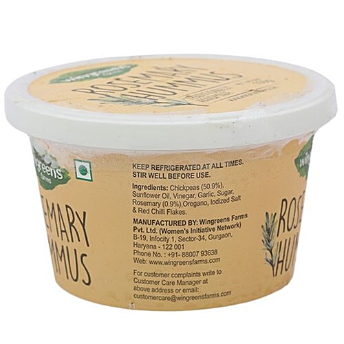 Buy Wingreens Farms Hummus Rosemary 150 Gm Online At Best Price of Rs ...