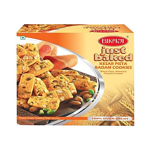 Buy Bikaji Just Baked Kesar Pista Badam Cookies Online at Best Price of ...