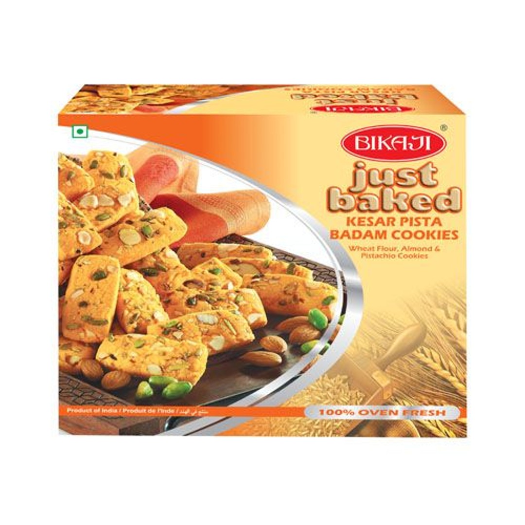 Buy Bikaji Just Baked Kesar Pista Badam Cookies Online at Best Price of ...