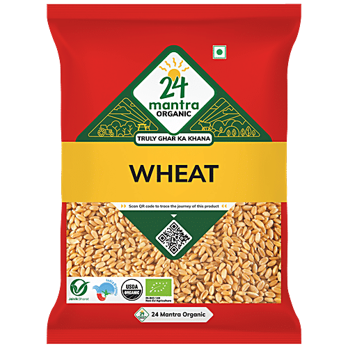 Buy 24 Mantra Organic Wheat Whole 1 Kg Pouch Online at the Best Price ...