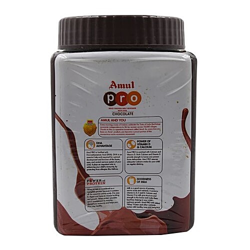 Buy Amul Pro Whey Protein Malt Beverage Health Drink With Dha Chocolate ...