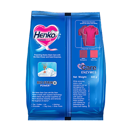 Buy Henko Detergent Powder Stain Champion 500 Gm Pouch Online At Best ...
