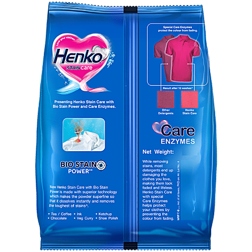 Buy Henko Detergent Powder Stain Champion 500 Gm Pouch Online At Best ...