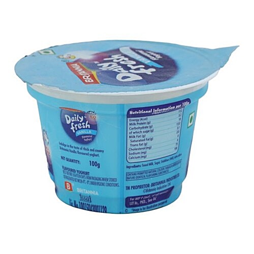 Buy Britannia Daily Fresh - Yogurt (Vanilla) 100 gm Cup Online at Best ...