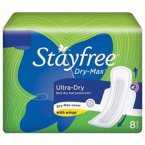 Buy Stayfree Sanitary Pads Dry Max Ultra Dry With Wings 8 Pads Online ...