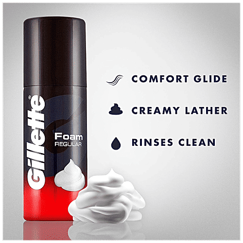 Buy Gillette Pre Shave Foam Classic Regular 196 Gm Online at the Best ...