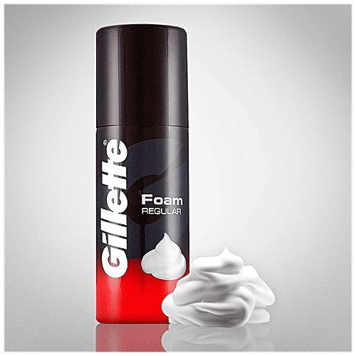 Buy Gillette Pre Shave Foam Classic Regular 196 Gm Online at the Best ...