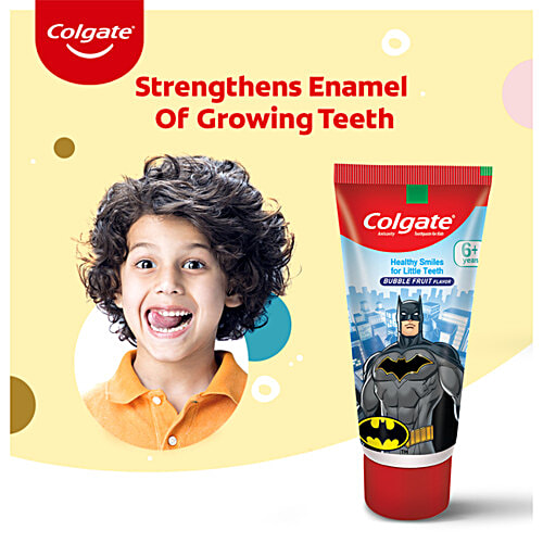 Buy Colgate Anticavity Toothpaste BAtman Bubble Fruit Kids 80 g Online ...