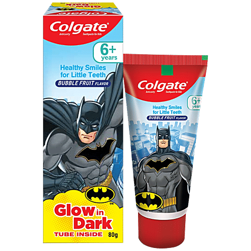 Buy Colgate Anticavity Toothpaste BAtman Bubble Fruit Kids 80 g Online ...
