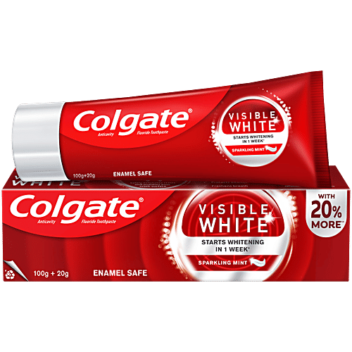 Buy Colgate Toothpaste Visible White 100 Gm Online At Best Price of Rs ...