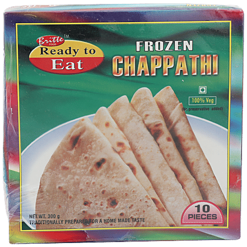 Buy Britte Ready To Eat - Frozen Chappathi (100% Veg) 10 pcs (300 gm ...